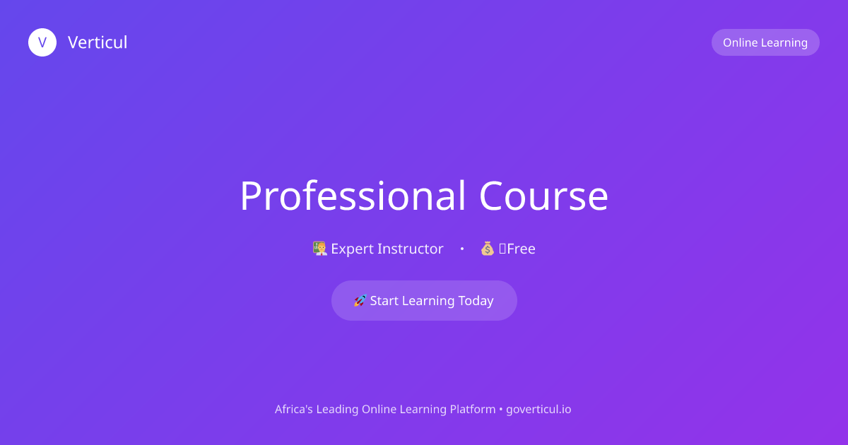Professional Courses - Learn New Skills Online | Verticul
